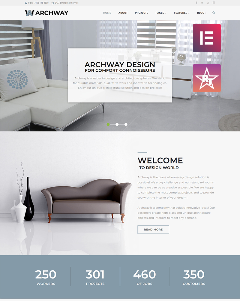 Archway - Architecture Agency WordPress Elementor Theme