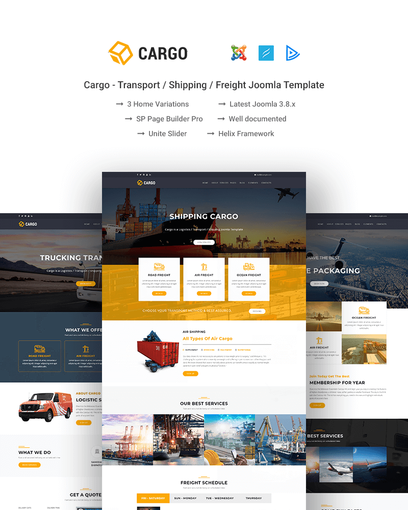 Cargo - Transport / Shipping / Freight Joomla 3 Template