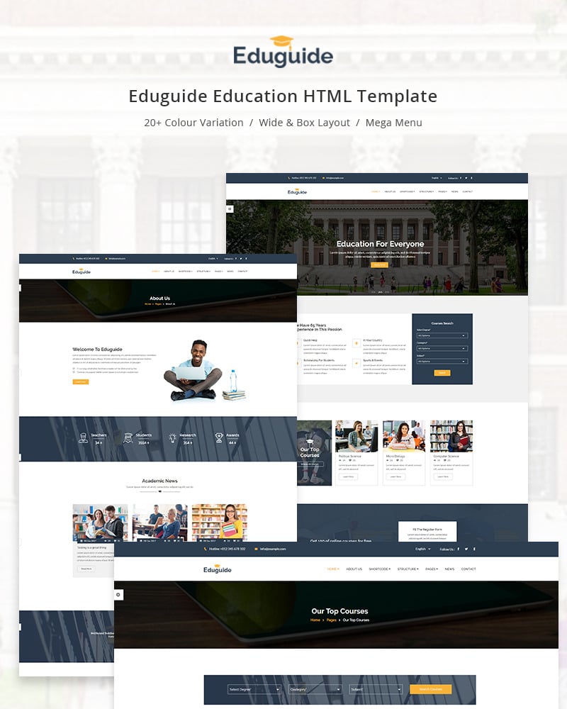 Eduguide - Education Website Template - TemplateMonster