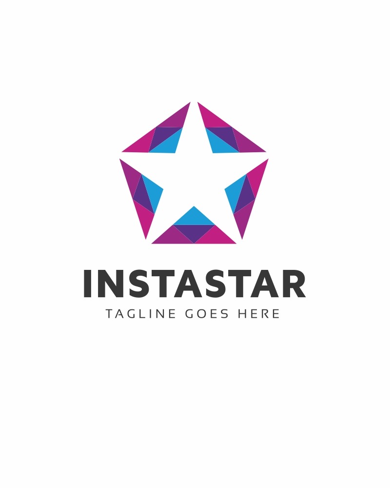 Insta Star Color Logo Template #69050 - TemplateMonster