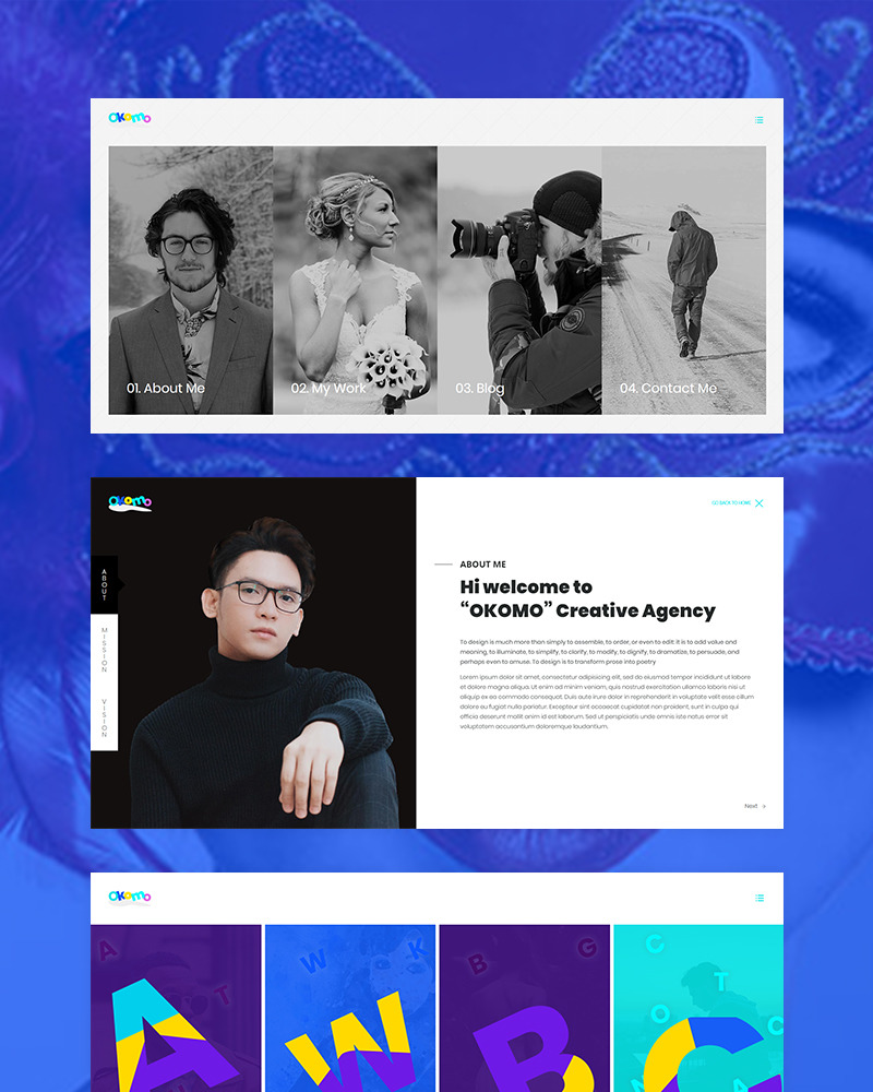 Okomo - Creative Portfolio Website Template - TemplateMonster