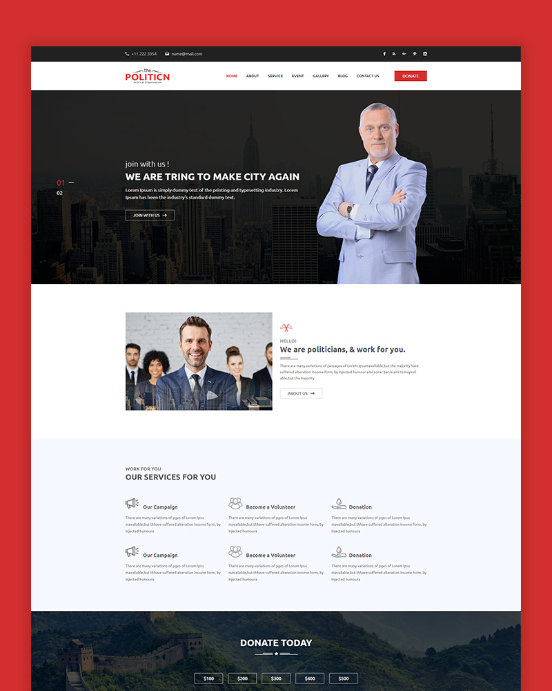 The-Politicn - Political Website Template - TemplateMonster