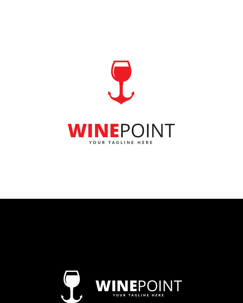 Wine Point Logo Template #69048 - TemplateMonster
