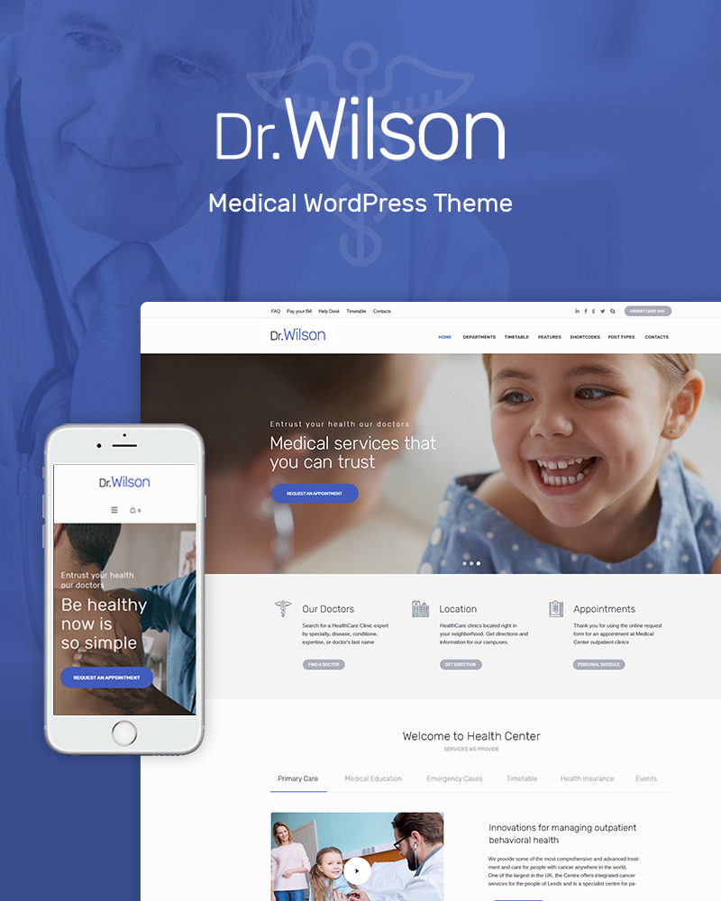 Doctor Wilson - Tema de WordPress #69101 - TemplateMonster