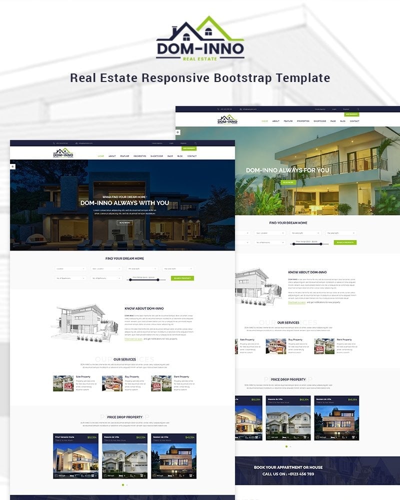 Dominno - Real Estate Responsive Website Template