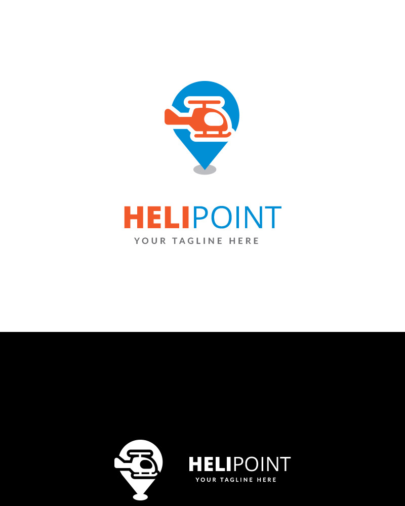 Helicopter Point Logo Template #69276 - TemplateMonster