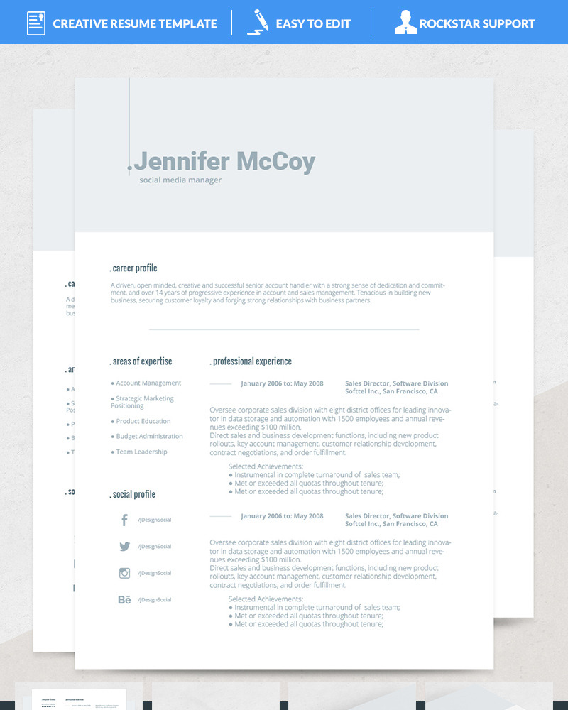 Shona Resume Template #69233 - TemplateMonster