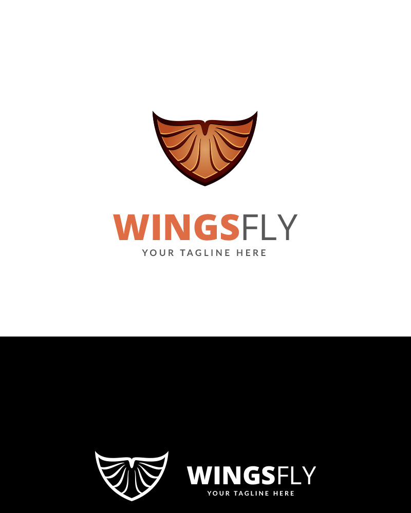 Wings Fly Logo Template #69289 - TemplateMonster