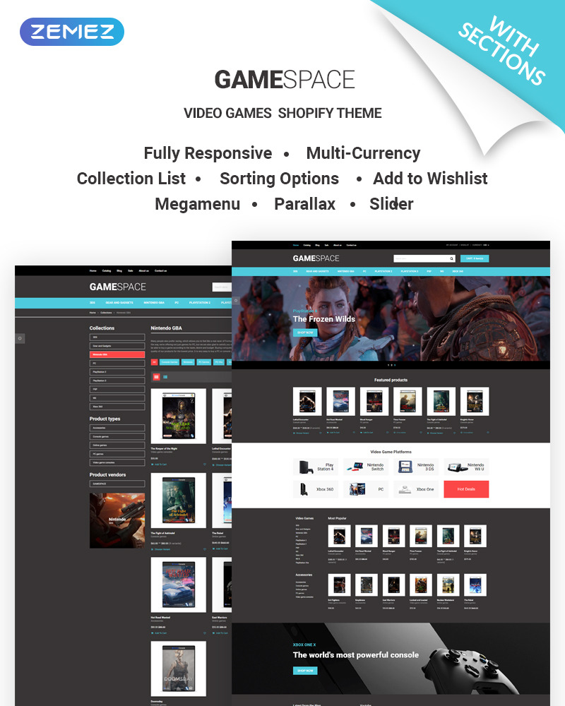 Game Space - Cool Video Games Store Shopify Theme