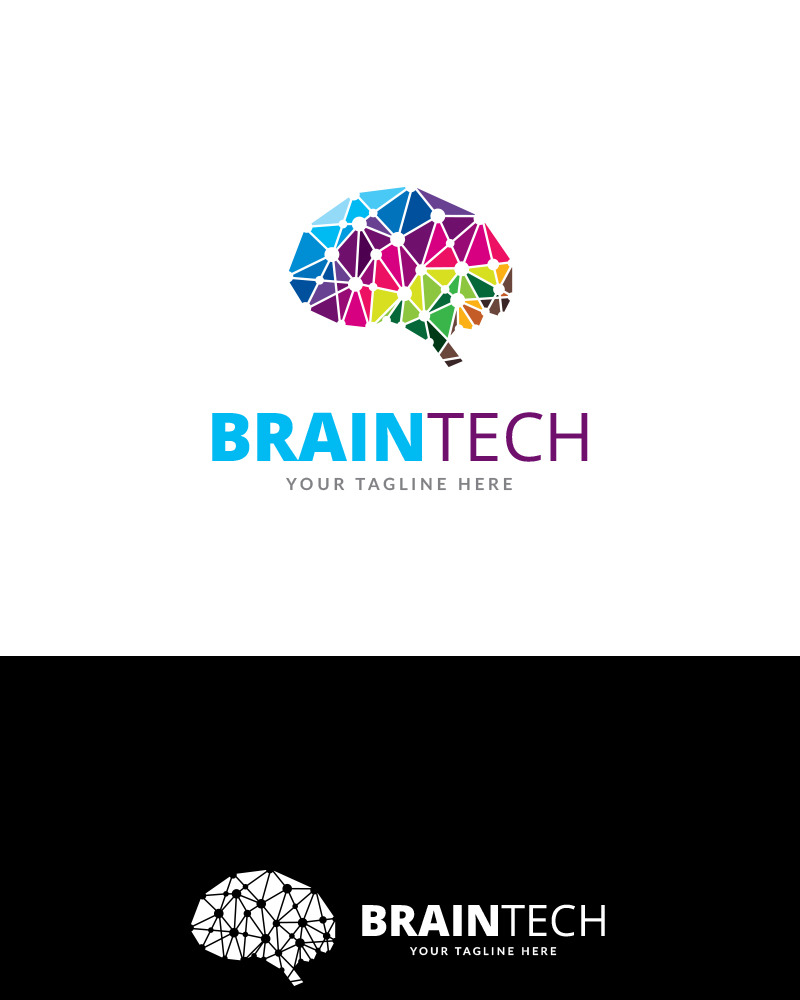 Brain Tech - Logo Template #69415 - TemplateMonster