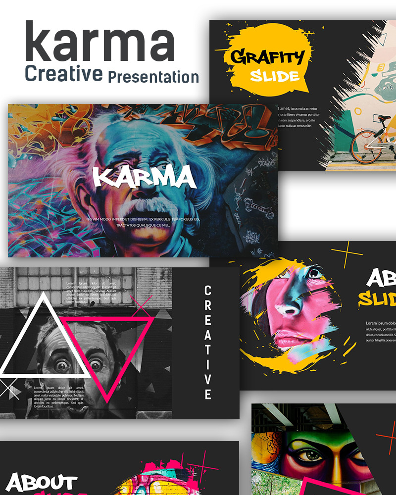 Karma Creative Presentation PowerPoint template