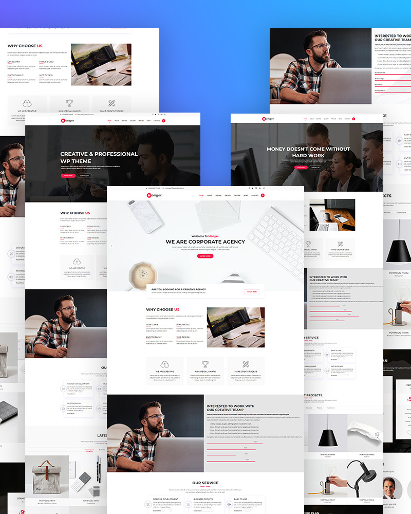 Monger - One Page Responsive HTML5 Website Template