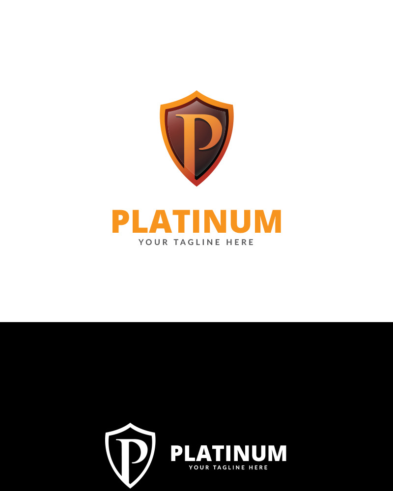 Plantilla de logotipo de letra P de platino - TemplateMonster