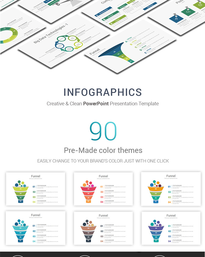 Plantilla de PowerPoint infografía #69420 - TemplateMonster