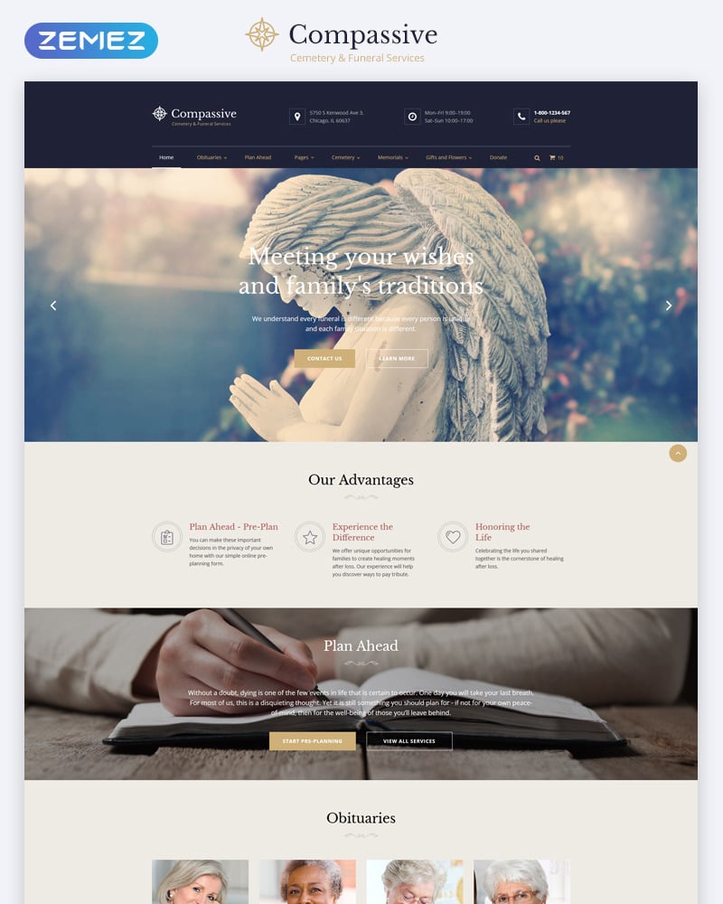 Compassive - Cemetery & Funeral Services HTML5 Website Template
