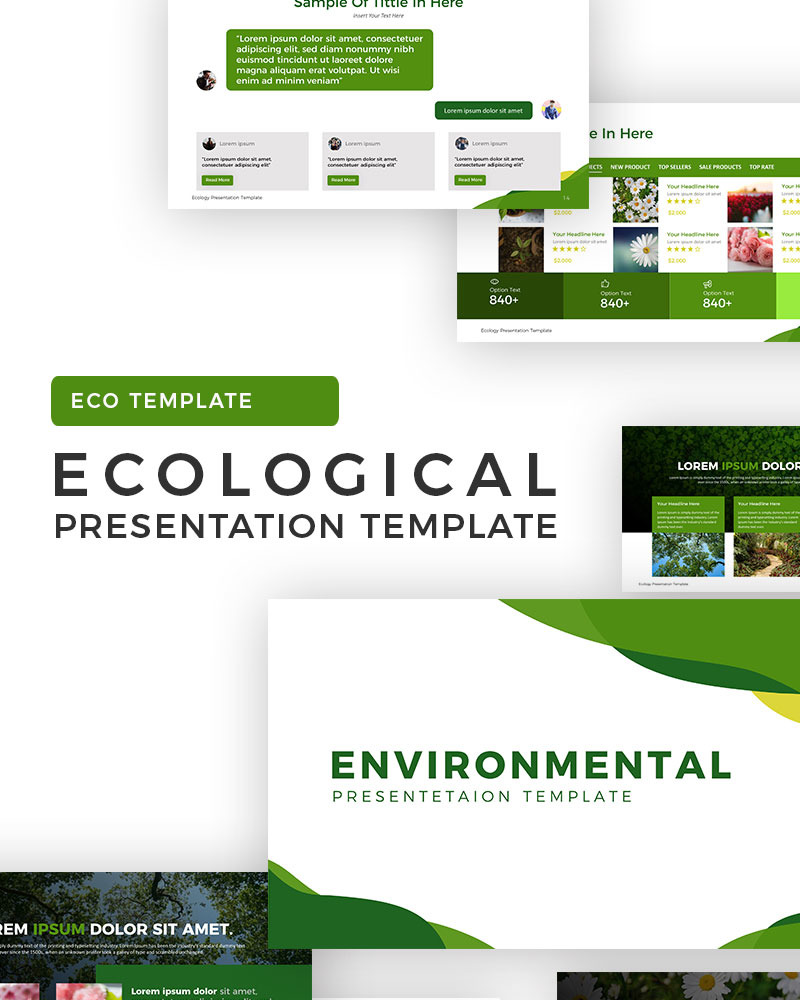 Ecology Presentation PowerPoint template - TemplateMonster