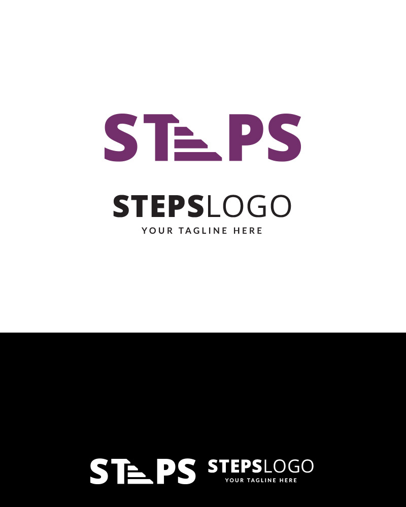Steps Logo Template #69654 - TemplateMonster