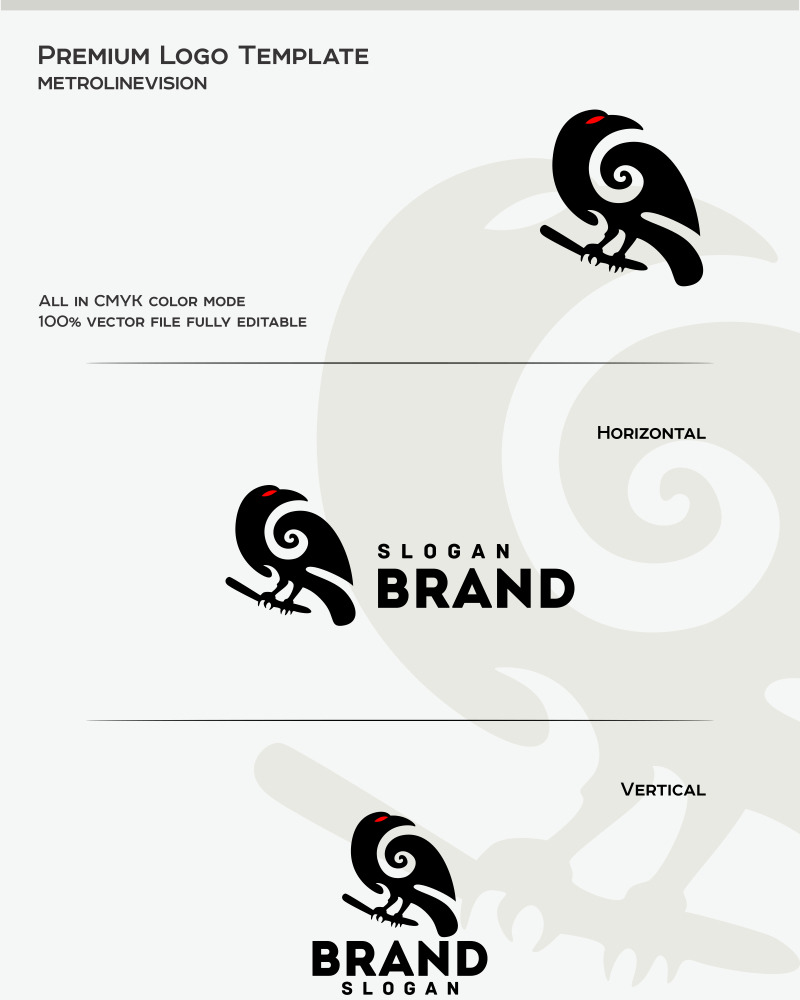 Crow Logo Template #69739 - TemplateMonster