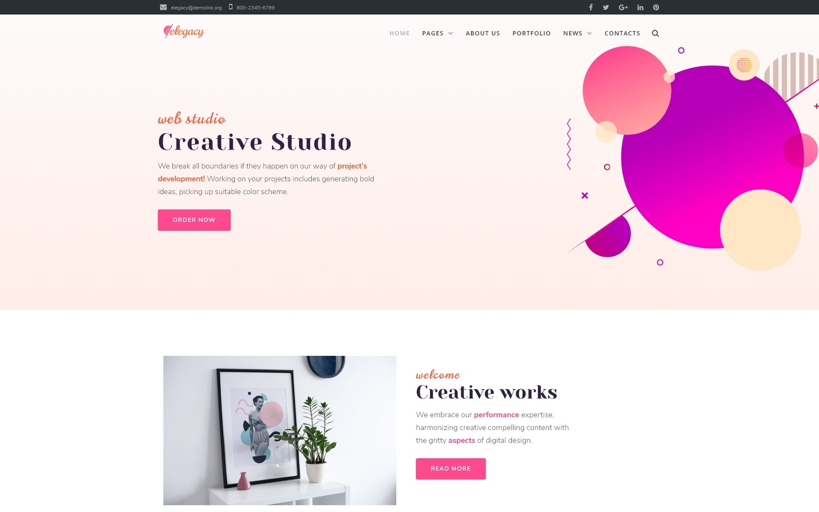 Elegacy - Creative WordPress Elementor Theme