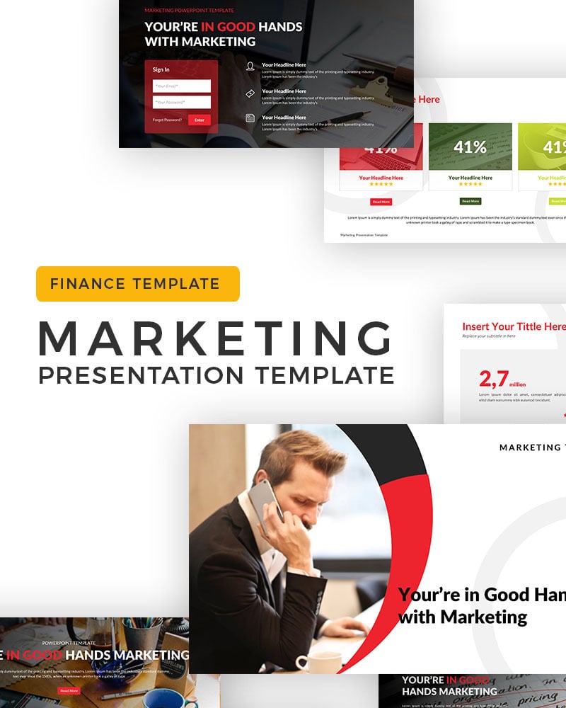 Marketing - Business PowerPoint template - TemplateMonster