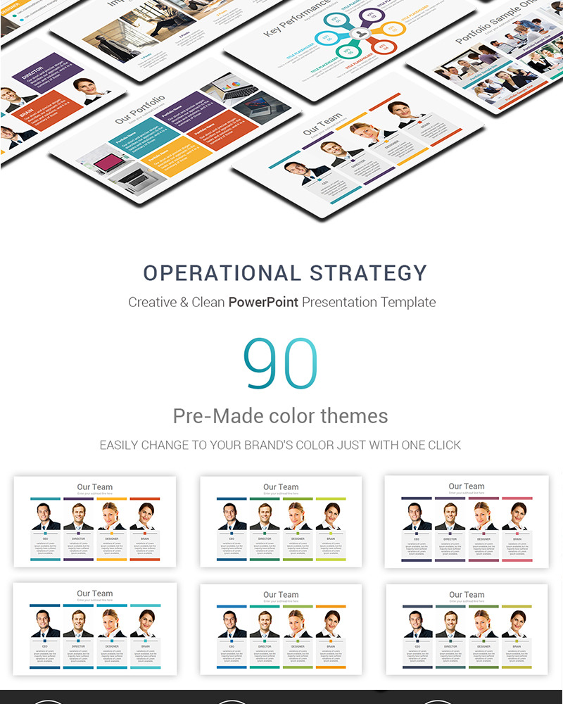 Operational Strategy PowerPoint template - TemplateMonster