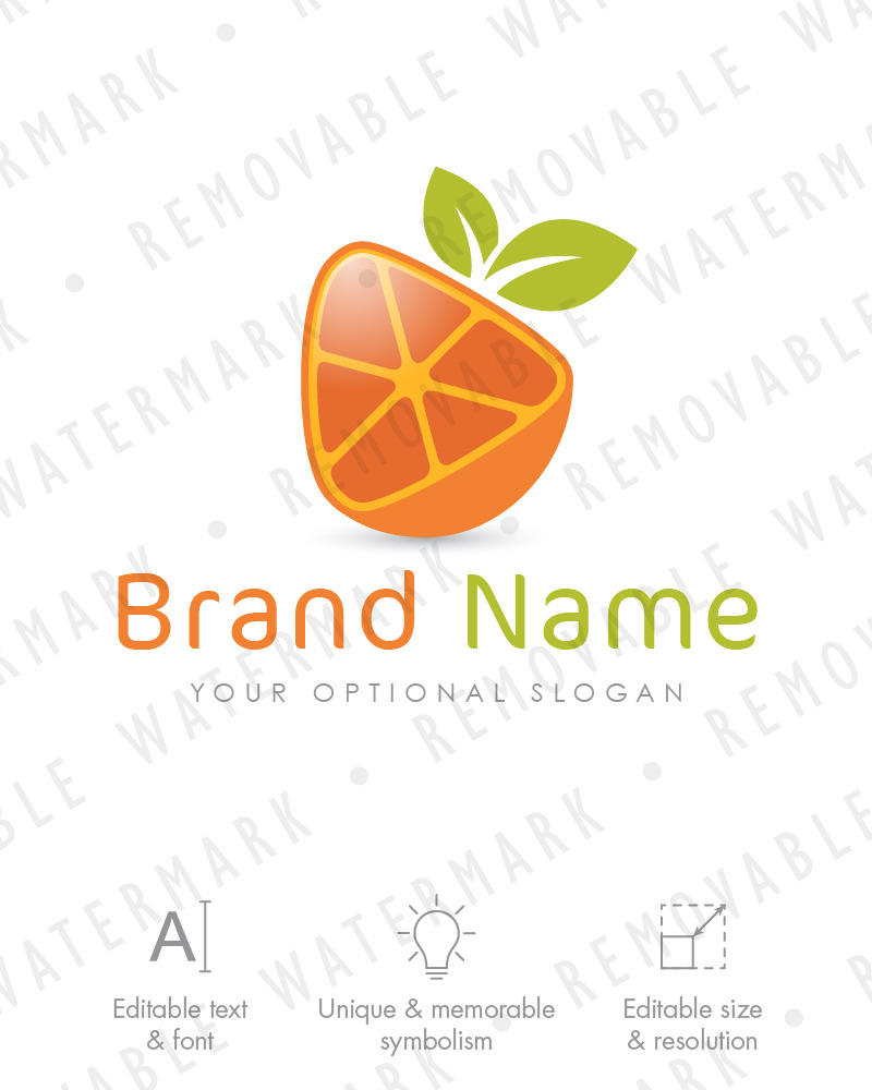 Citrus Fruit Media Logo Template #69883 - TemplateMonster