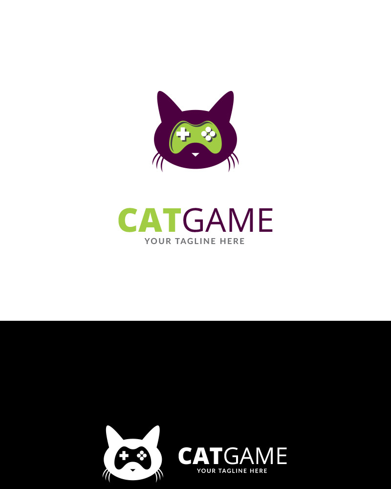 Cat Game Logo Template #69916 - TemplateMonster