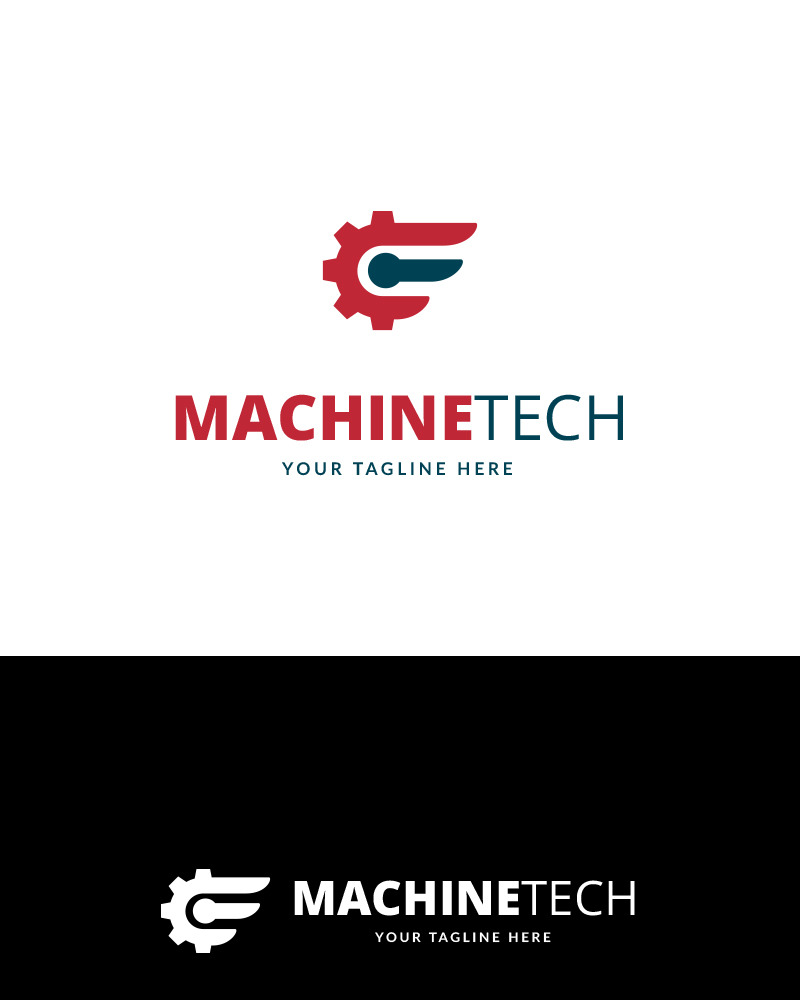 Machine Tech Logo Template #69990 - TemplateMonster