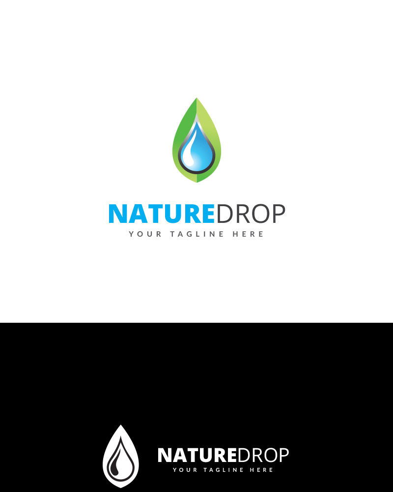 Nature Drop Logo Template #69914 - TemplateMonster