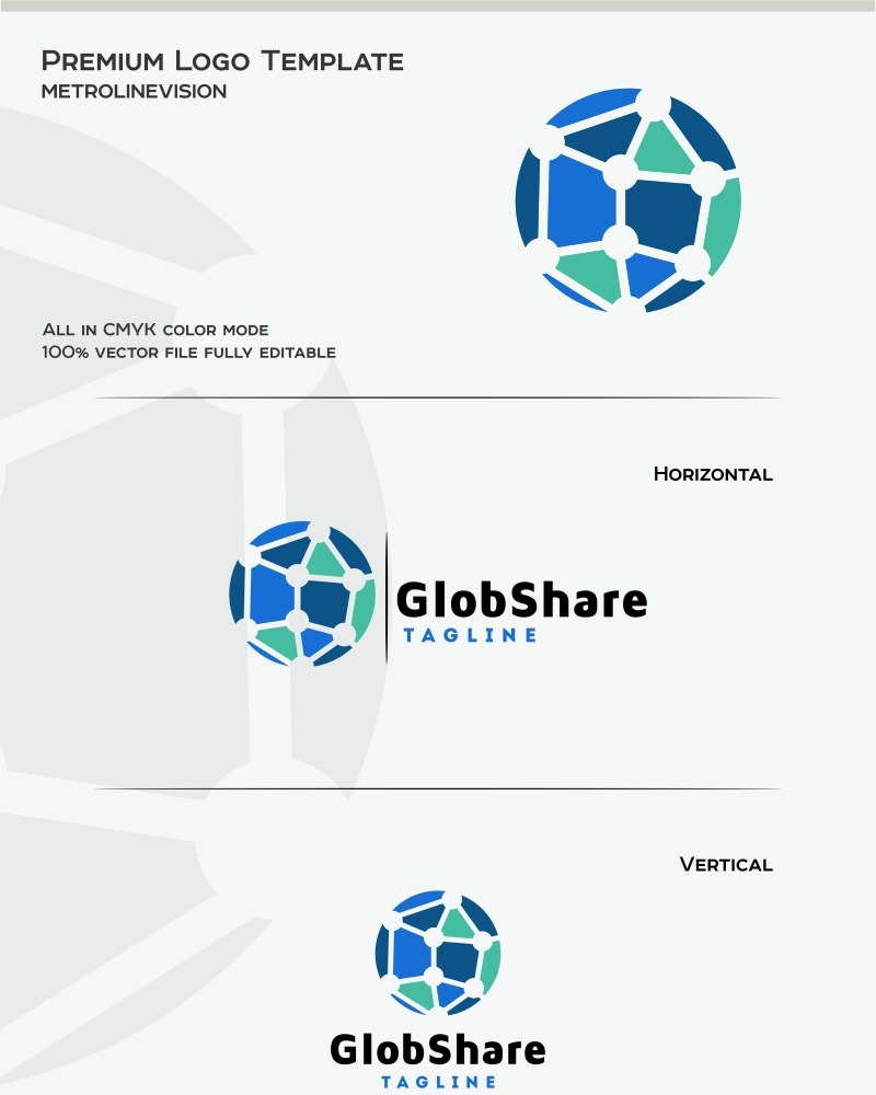 Global Share Logo Template #70099 - TemplateMonster