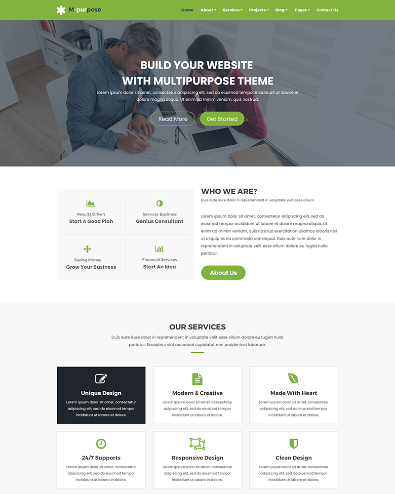 M-purpose - Creative Multipurpose PSD Template M-purpose - Creative Multipurpose PSD Template