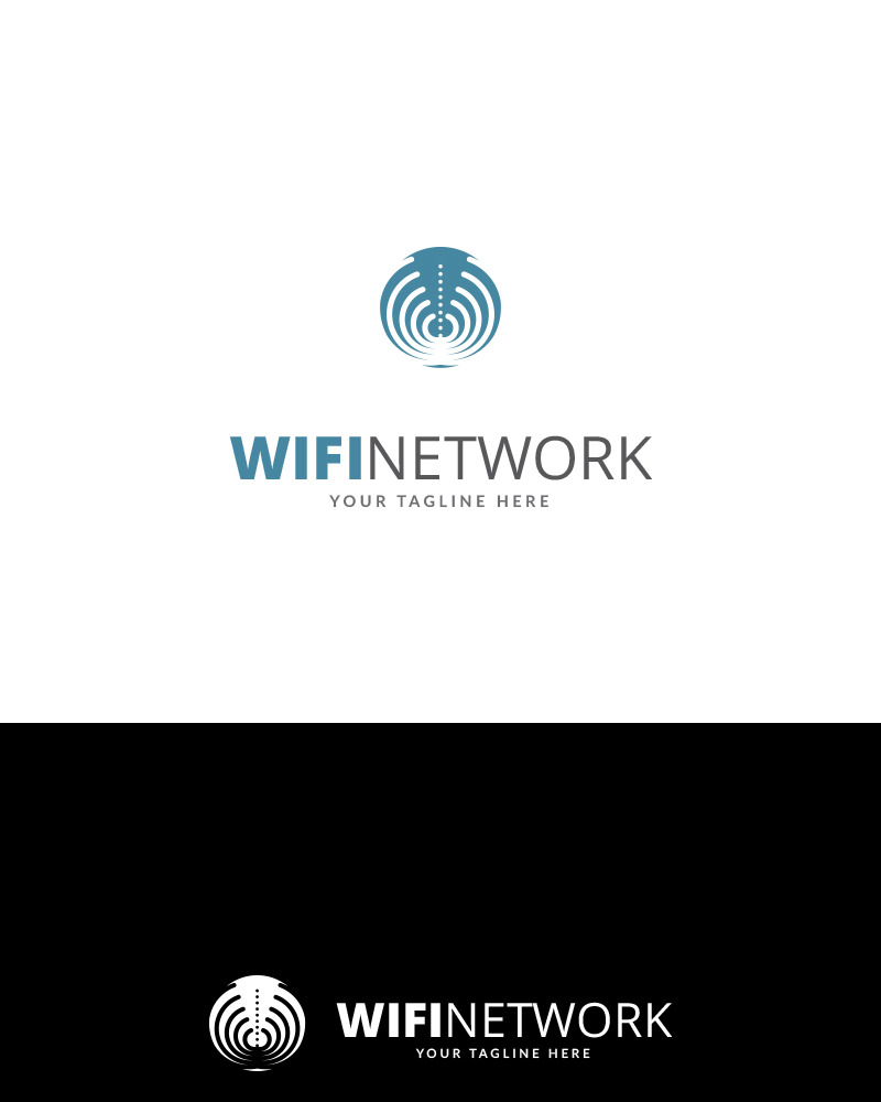 Wifi Network Logo Template #70071 - TemplateMonster