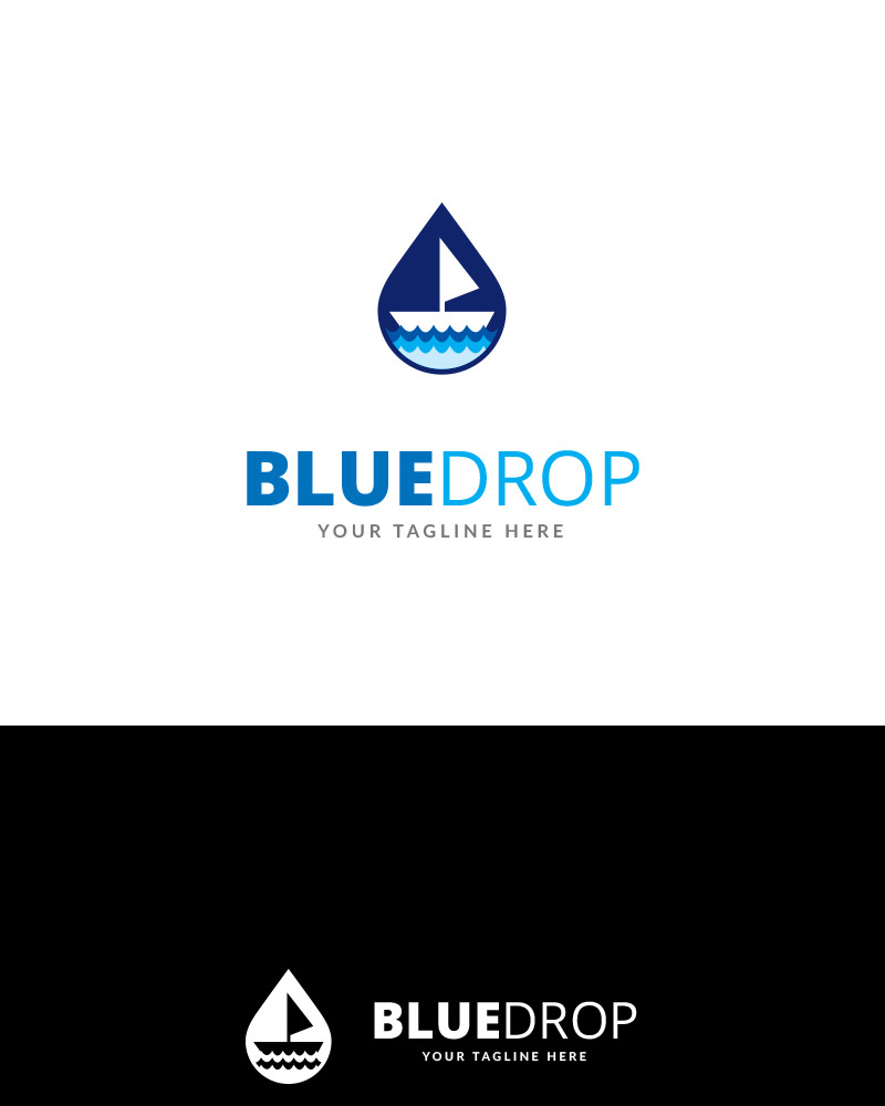Blue Drop Logo Template #70234 - TemplateMonster