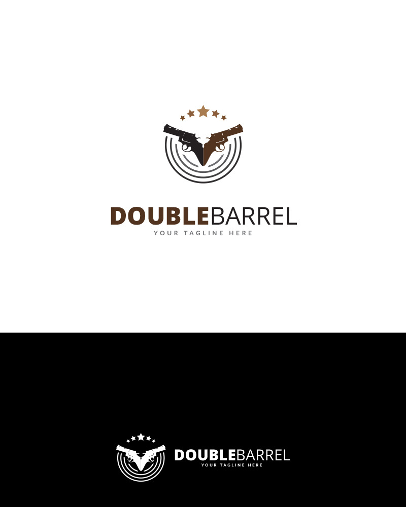 Double Barrel - Logo Template #70260 - TemplateMonster