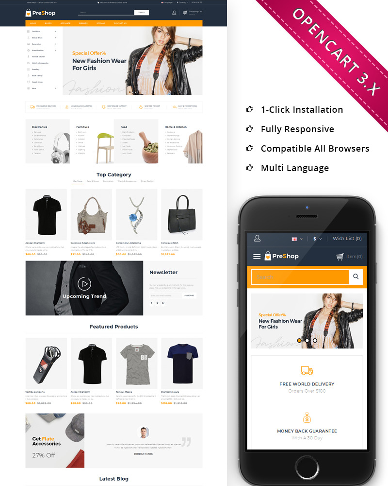LeeShop Mega Store - Responsive OpenCart Template