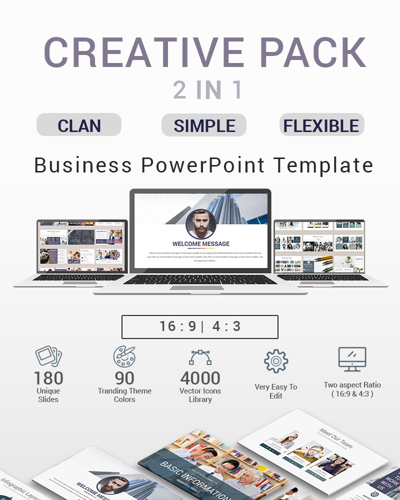 Creative Pack - 2 in 1 PowerPoint template - TemplateMonster