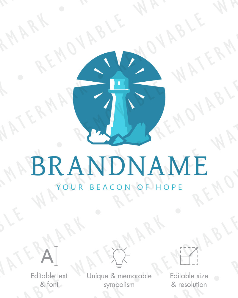 Maják naděje Logo šablona #70548 - TemplateMonster