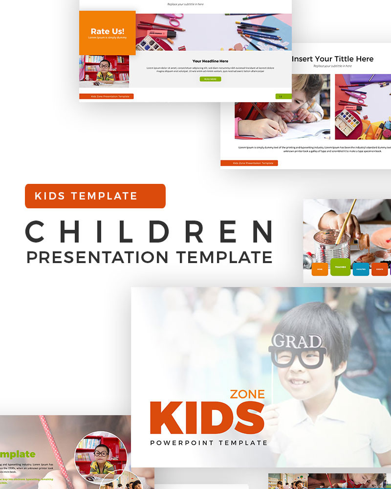Children PowerPoint template #70604 - TemplateMonster