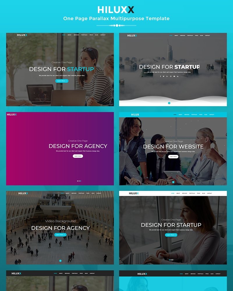 Hiluxx - One Page Parallax Landing Page Template