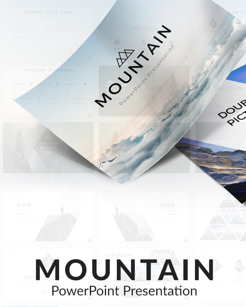 Mount PowerPoint template #70678 - TemplateMonster