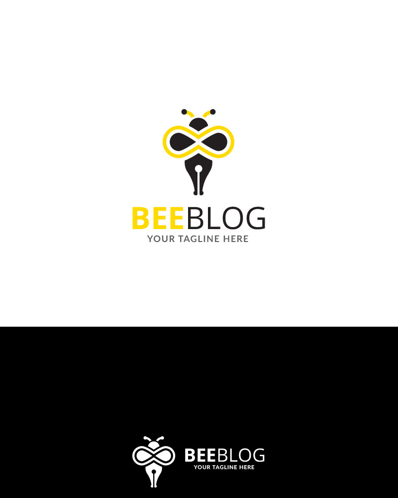 Bee Blog Design Logo Template #70763 - TemplateMonster