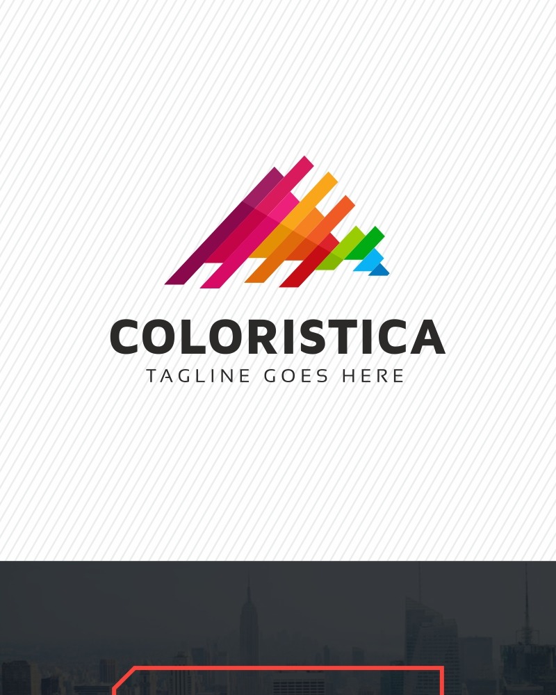 Coloristica Triangle Colorful Logo Template - TemplateMonster