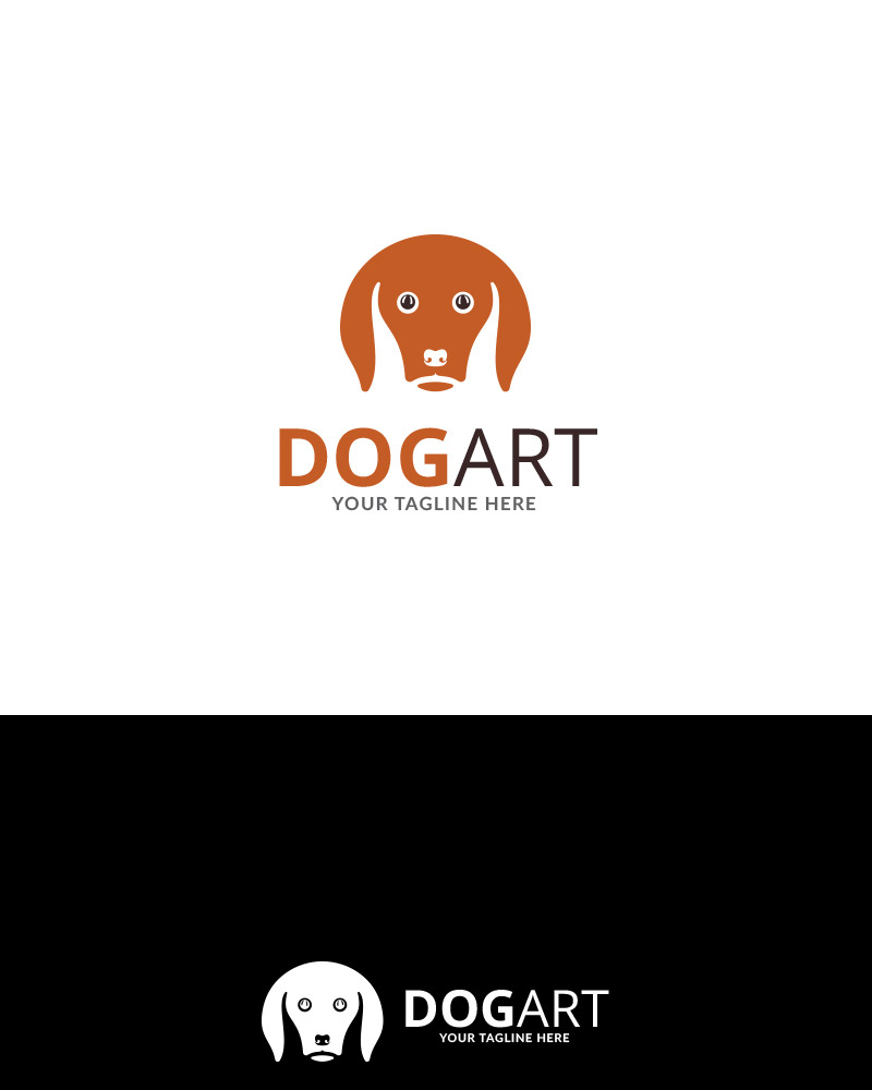 Dog Art Logo Template #70791 - TemplateMonster