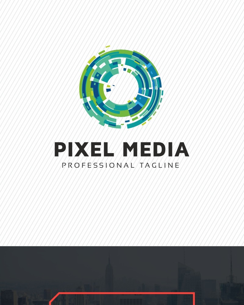Pixel Media Logo Template #70772 - TemplateMonster