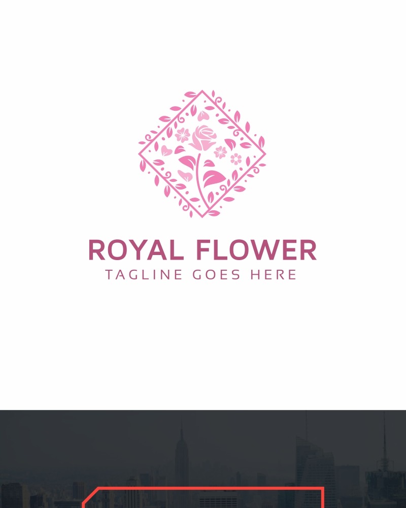 Royal Flower Logo Template #70736 - TemplateMonster
