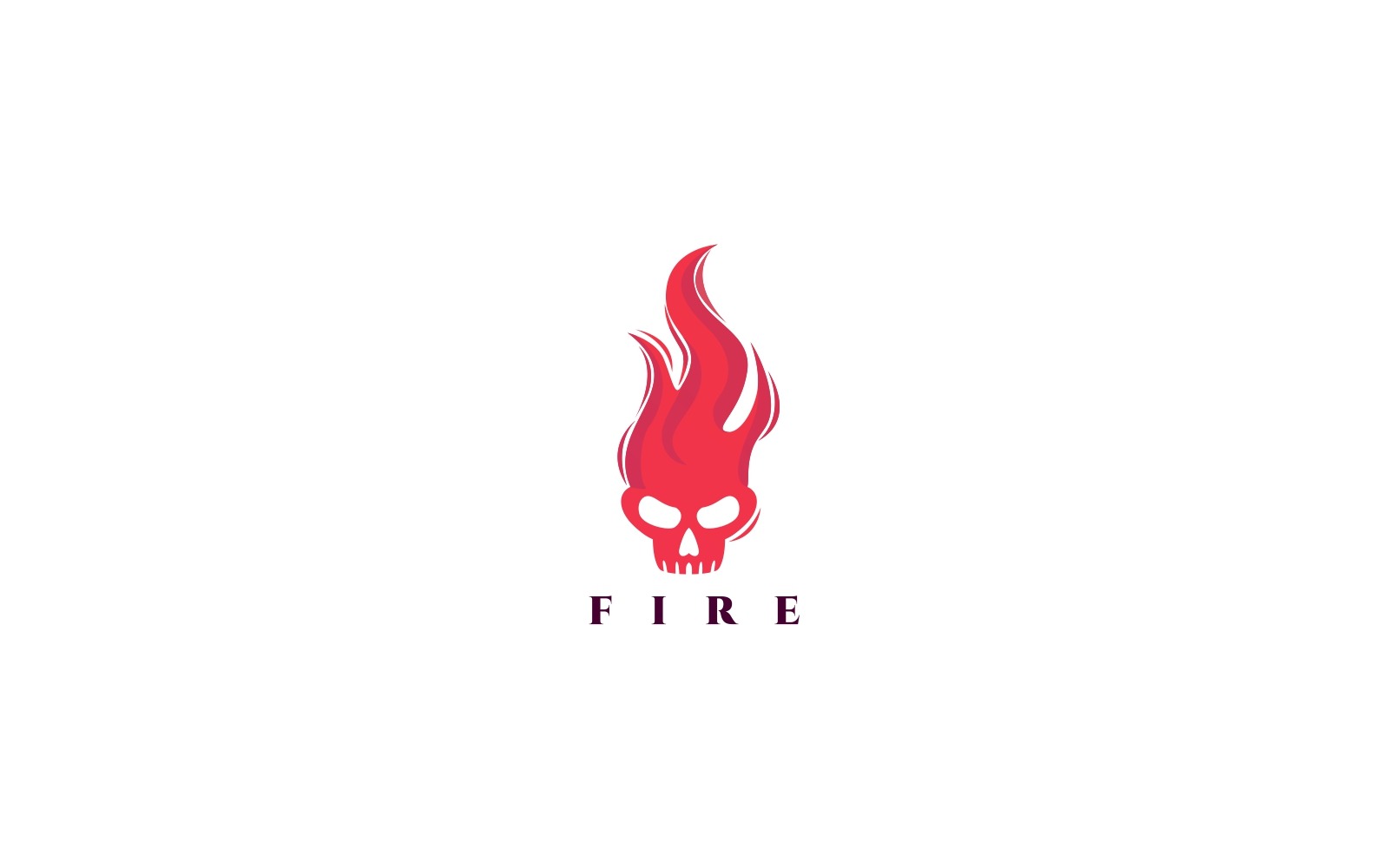 Lebka oheň Logo šablona #70933 - TemplateMonster
