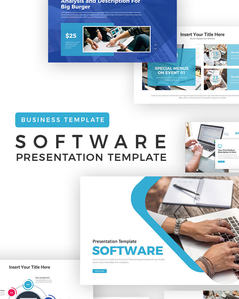 Software Analysis PowerPoint template - TemplateMonster