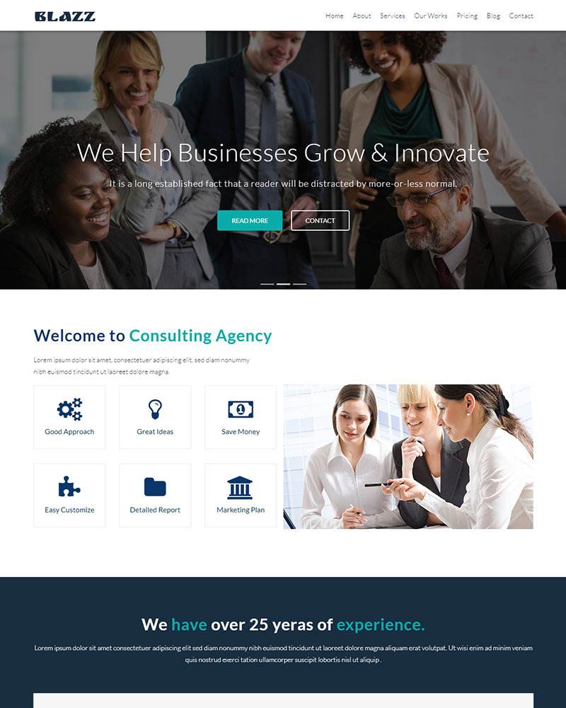 BLAZZ - Multi-Purpose Business HTML Template Landing Page Template