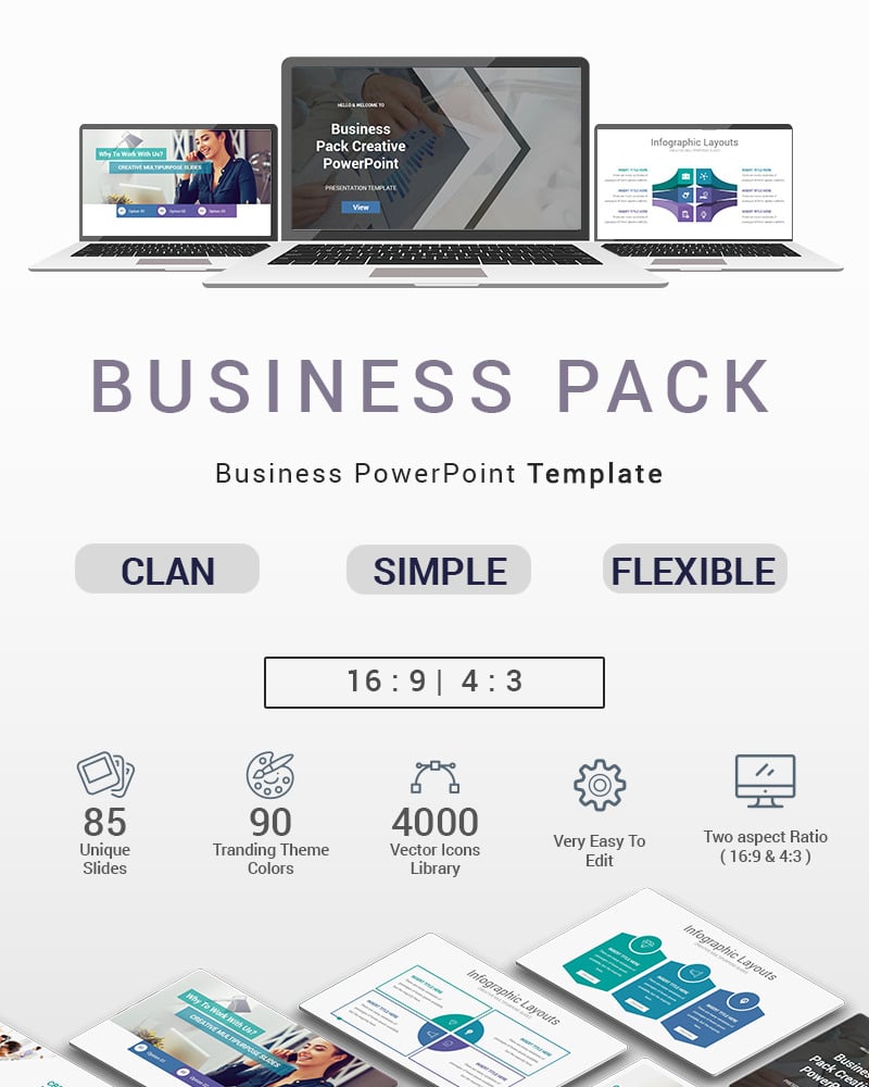 Business Pack PowerPoint template #71127 - TemplateMonster