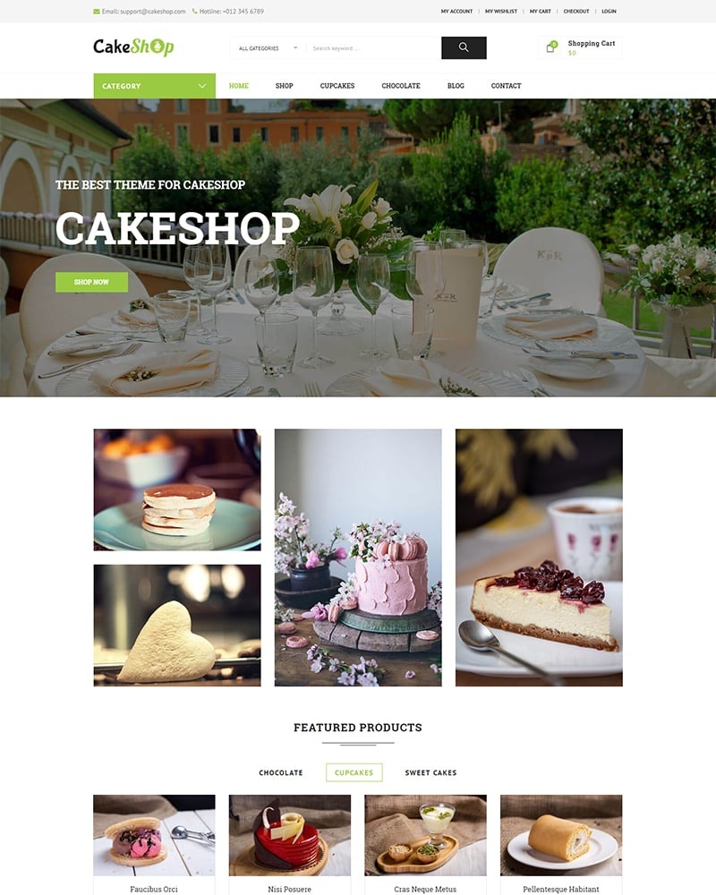 CakeShop – Responsive WooCommerce Theme - TemplateMonster